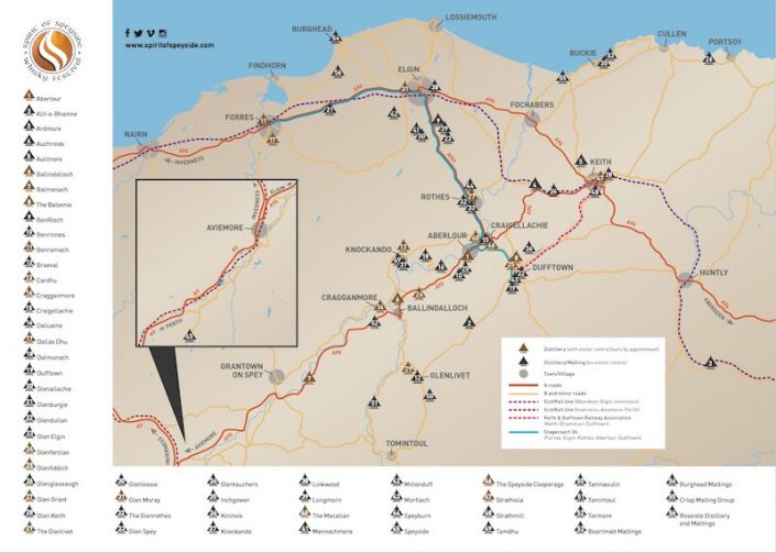 Map of Speyside Distilleries-small - WhiskyGeeks
